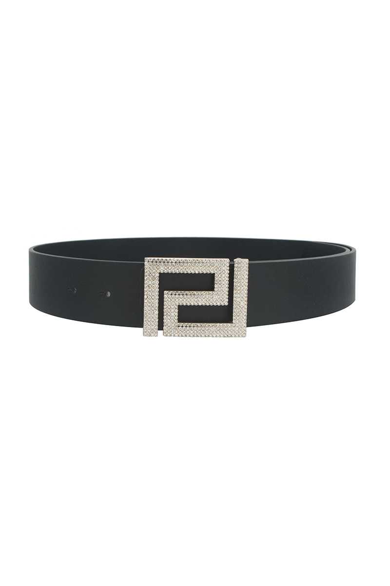Rhinestone Pave Geo Shape Belt – CITYWEAR